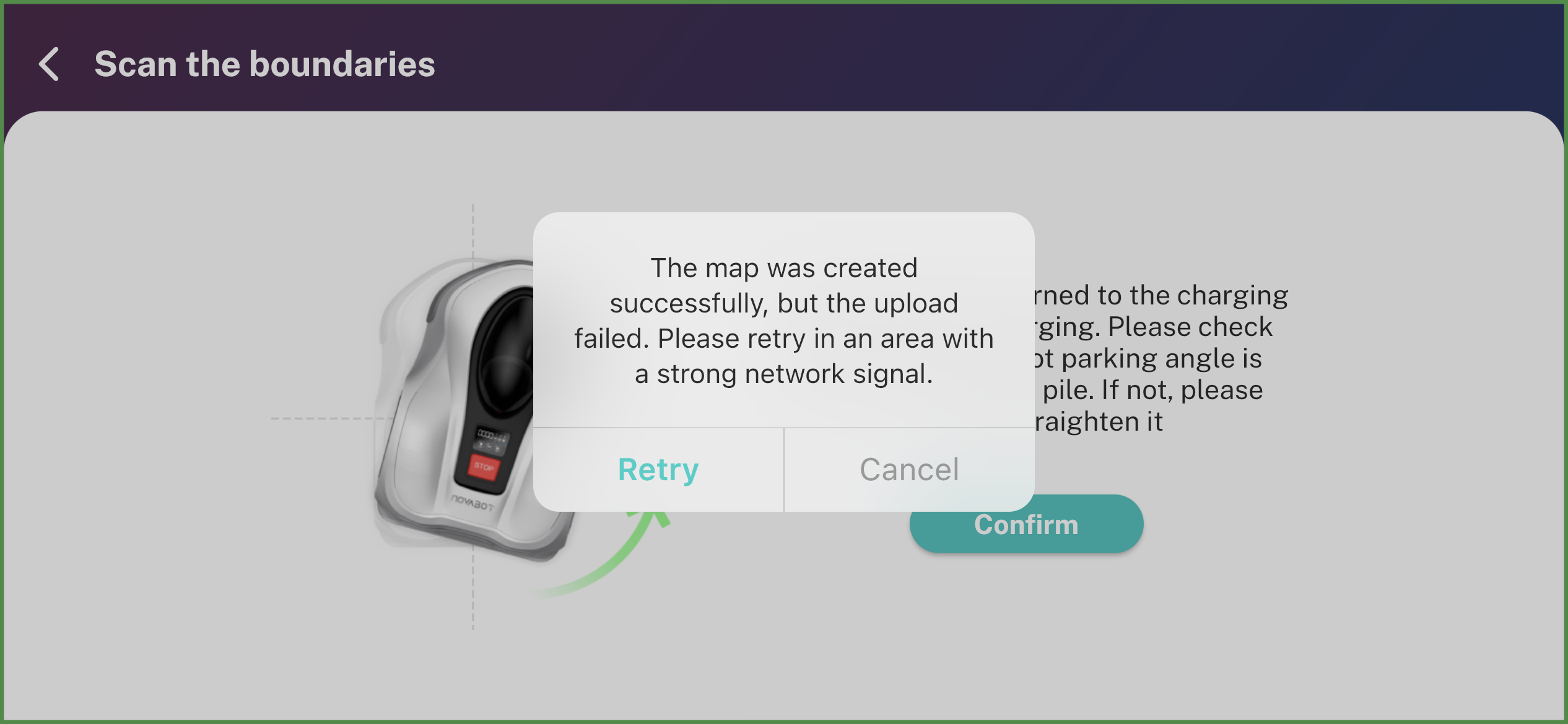 Map upload failed – Novabot.lfi